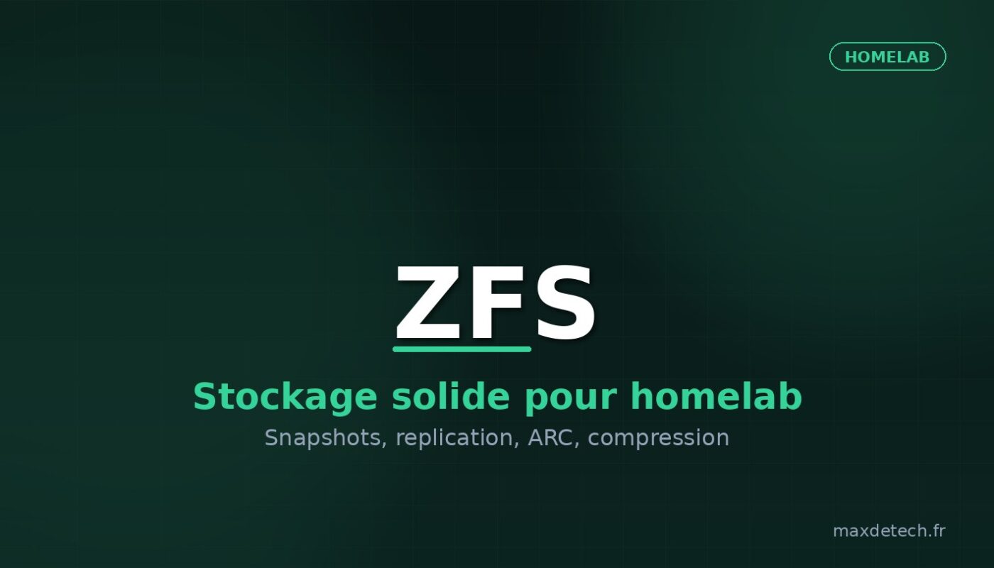 ZFS sur Proxmox : pools, snapshots et réplication – Maxdetech